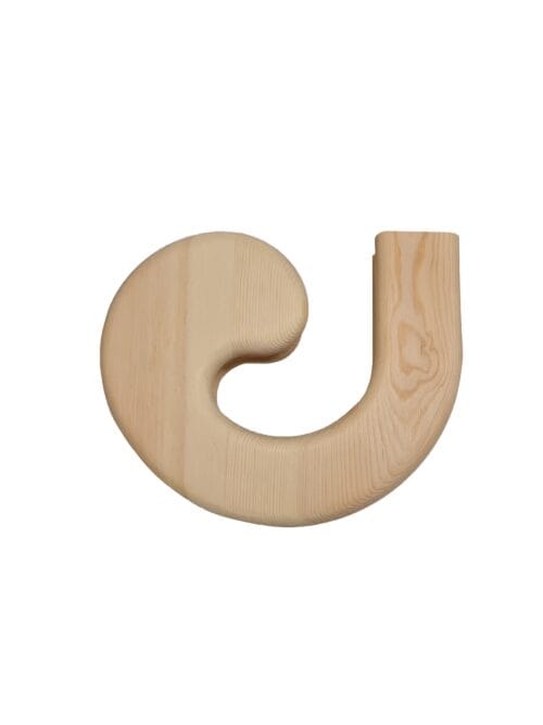 Continuous Pine Handrail Left Hand HDR Volute and Ramp - Stair Bits