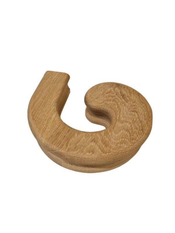 Continuous Oak Handrail Right Hand HDR Volute and Ramp - Stair Bits